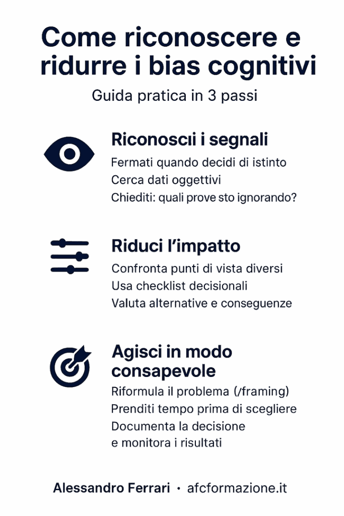 Bias cognitivi: cosa sono, esempi pratici e come evitarli